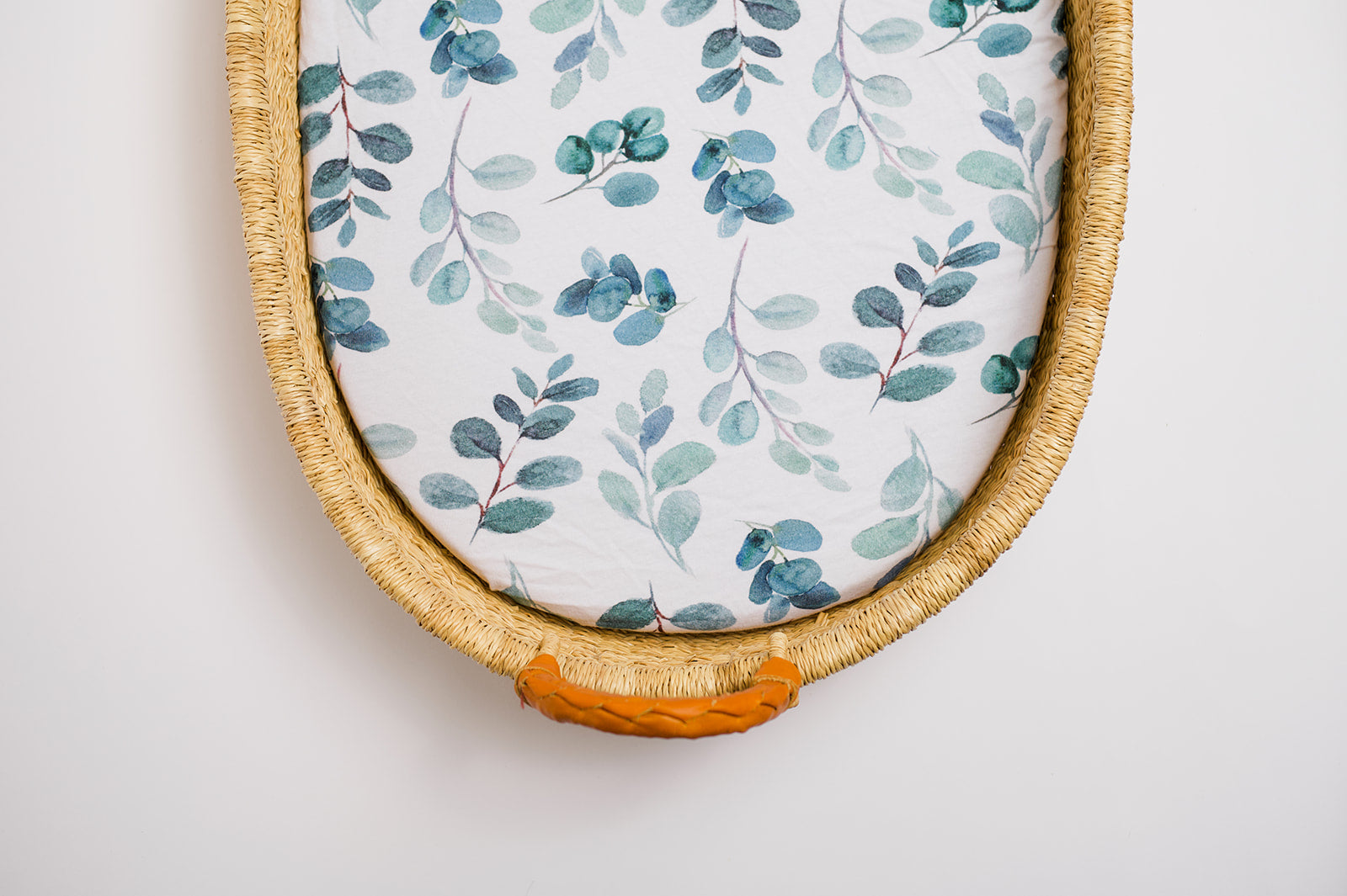 Leafy Gender Neutral Changing Pad Cover | Green and White Cotton Sheets ...